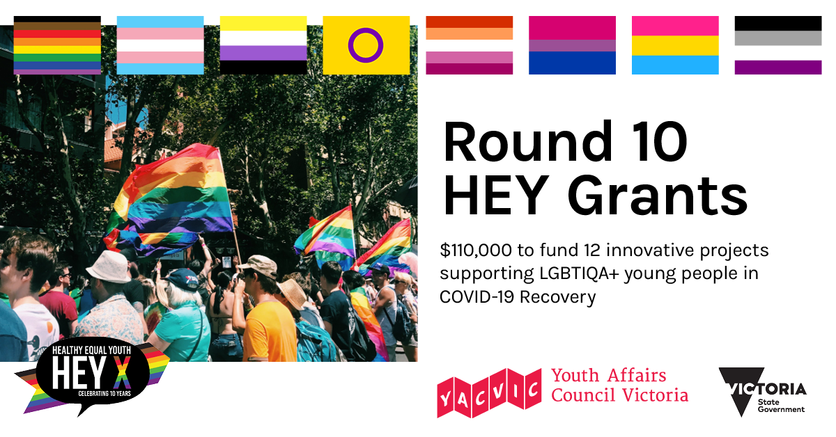 Youth Affairs Council Victoria | HEY Grants to support LGBTIQA+ ...